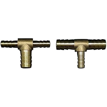 Brass Barb Tee Fitting 1/4" x 1/4" x 1/8" (One Single) - - Amazon.com