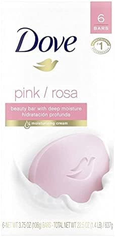 Dove Beauty Cream Bar Soaps, Pink/Rosa - 135g / 4.76oz x 6 Pack6 price ...