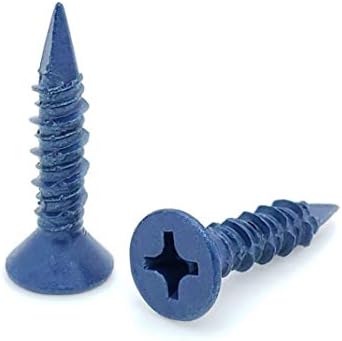 SNUG Fasteners (SNG492) 100 Qty 1/4" x 1-1/4" Flat Head Phillips Diamond Tip Concrete Screws to ...