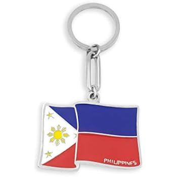 Amazon.com : Keychain - PHILIPPINES FLAG - : Key Tags And Chains ...