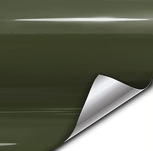 VViViD Gloss Military Green Premium Vinyl Wrap Film (10ft x 5ft) in ...