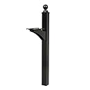 Gibraltar Mailboxes Landover Aluminum Black, Mailbox Post, LP000B00 ...