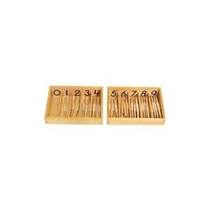 Amazon.com: Montessori Numbered Spindle Box with 45 Spindles: Toys & Games