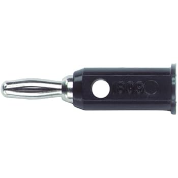 Pomona 1809-0 Pin Tip Jack To Banana Plug Adapter, 1.55" Length, Black ...