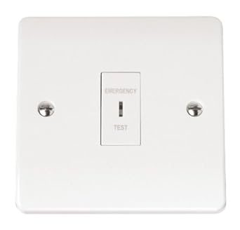 White Emergency Lighting Double Pole Test Key Switch inc Key: Amazon.co ...