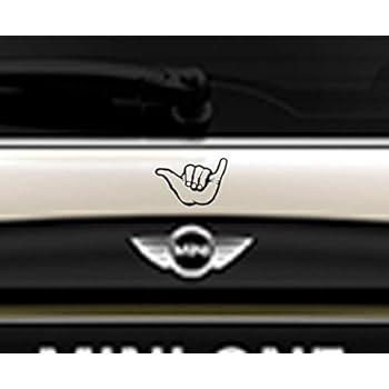 Amazon.com: American Vinyl Black/White Hang Loose Hand Shaped Sticker ...