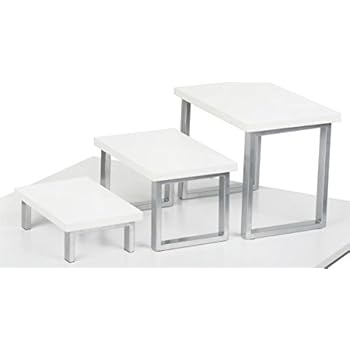 Amazon.com: Table Top Riser Set of 3, Metal and Wood: Industrial ...