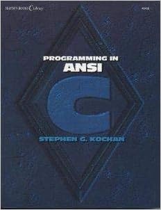 Programming in ANSI C (Hayden Books C library): Kochan, Stephen G.: 9780672484087: Amazon.com: Books