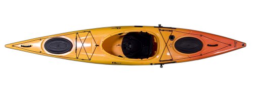 Riot Kayaks Edge 13 LV Flatwater Day Touring Kayak (Yellow/Orange, 13 ...
