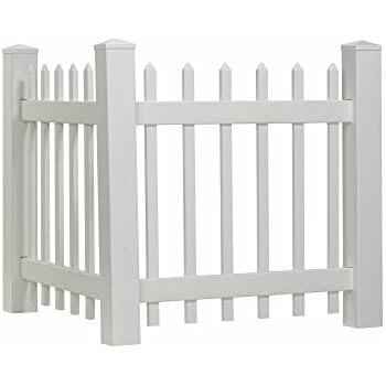 Amazon.com : Outdoor Essentials Picket Accent Fence with Spade Shaped ...
