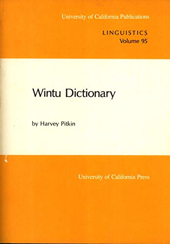 Wintu Dictionary (University of California Publications in Linguistics ...