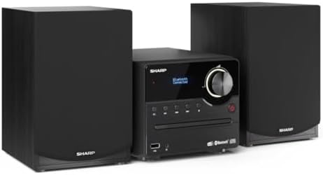 SHARP XL-B517D(BK) Micro Hi-Fi Sound System Stereo with DAB Radio, DAB+ ...