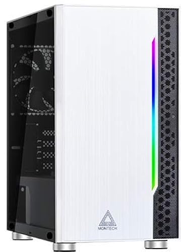 Montech Flyer White Micro ATX/Mini-ITX/Pre-Installed 2 Fans/High ...