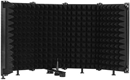 Microphone Isolation Shield Portable Tabletop Sound Absorbing Foam ...