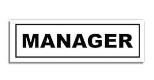Amazon.com : Manager - Door Sticker Sign / Self Adhesive : Office Products