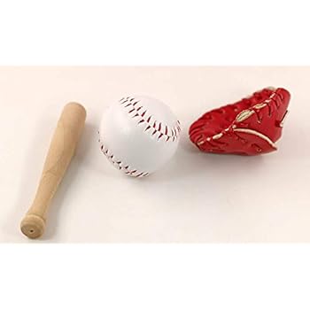 Amazon.com: Dollhouse Miniature Baseball Set: Toys & Games