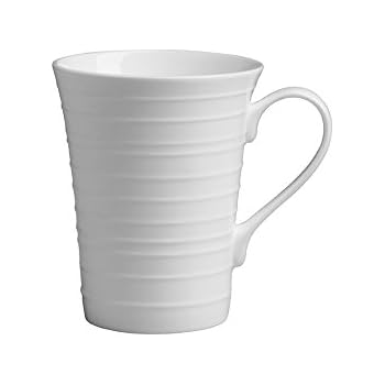 Amazon.com | Mikasa Swirl Bone Mug - White: Coffee Cups & Mugs