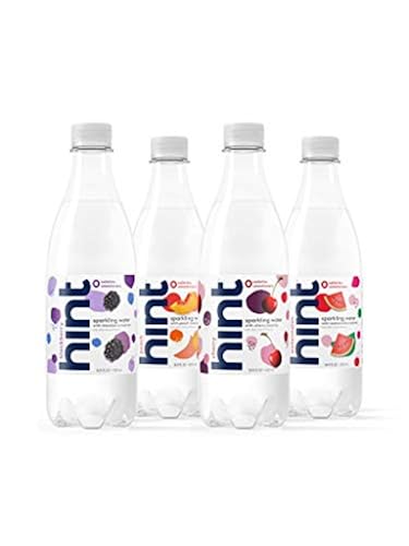 Hint Sparkling Water 4-Flavor Variety Pack (Pack of 12), 16.9 Ounce Bottles, Unsweetened ...