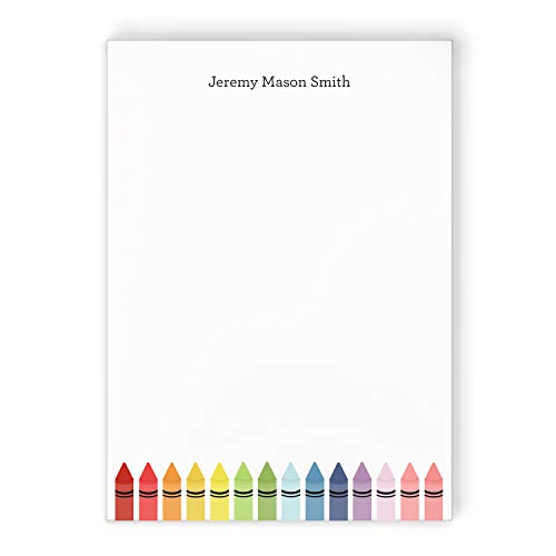 Amazon.com: CRAYONS NOTEPAD - Personalized Kids Teacher School Gift ...