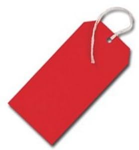 Q-Connect KF01627 Strung Tag 120x60mm - Red (Pack of 1000): Amazon.co ...