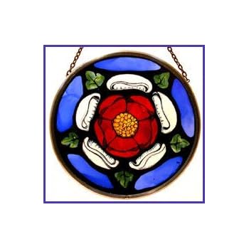 Amazon.com: Decorative Hand Painted Stained Glass Window Sun Catcher ...