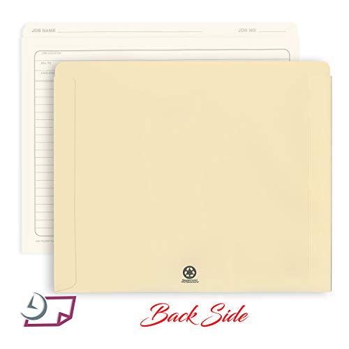 (Pack of 50) Classic Manila File Jacket 10” x 12” Job Folders – Heavy ...