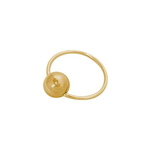 BodyJewelryOnline Gold Plated Captive Bead Ring, Thickness: 18 Gauge ...