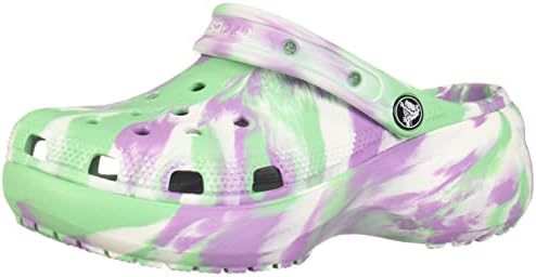 Crocs Women's Classic Clog | Platform Shoes, Pistachio Tie Dye, 8 ...