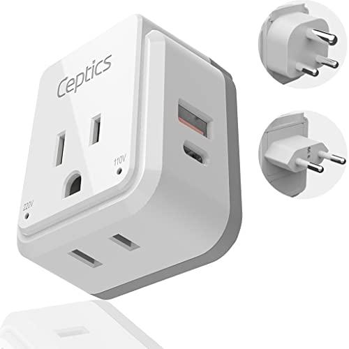Ceptics India, Maldives Power Plug Adapter Travel Set, 20W PD & QC ...