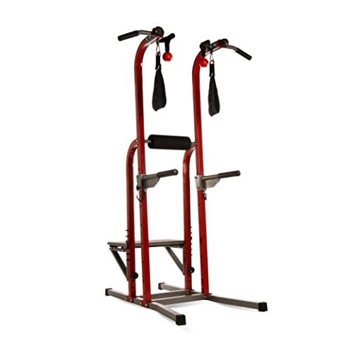Stamina X Fortress Power Tower with Plyo Box - Dip Bar Pull Up Bar ...