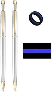 Amazon.com : Classic Chrome and Gold Police Uniform Pens | Uniform Pens ...