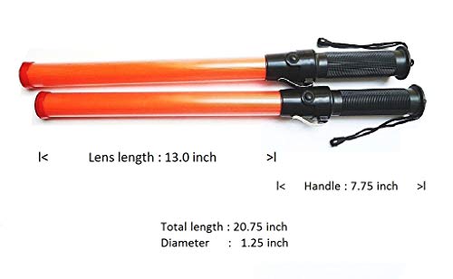 Lot of Two (2) pieces: 12 Red LED Traffic Safety Baton Light, with two ...