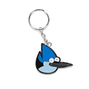 Amazon.com: Regular Show Mordecai Metal Keychain: Toys & Games
