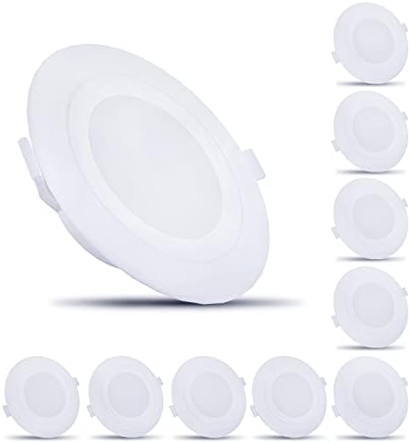 Vmax 10 Pack LED Downlight, 325 LM Canless LED Recessed Ceiling Light ...