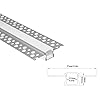 6Pack 6.6FT/2 Meter Plaster-in LED Drywall Aluminum Channel with Flange ...