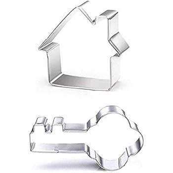 Amazon.com: Stainless steel key and house sugar cookie cutter set - 2 ...