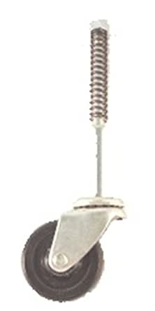 2" Heavy Duty Soft Rubber Spring Loaded Ladder Caster, 80 lbs Capacity ...