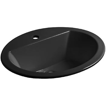 KOHLER K-2699-1-7 Bryant Oval Self-Rimming Bathroom Sink with Single ...