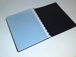 A4 portfolio file folder with 28 durable clear pockets: Amazon.co.uk ...