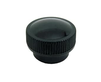 JW Winco Phenolic Plastic Knob with Tapped Brass Insert, Knurled, Threaded Hole, M8 x 1.25 ...