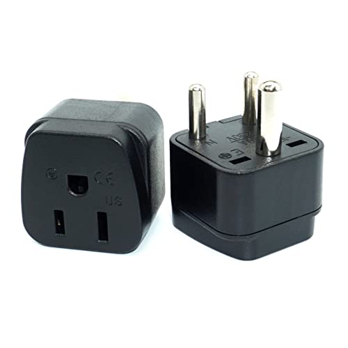 US/Canada/Japan to India (Type D Round pins with Ground) Plug Adaptor ...