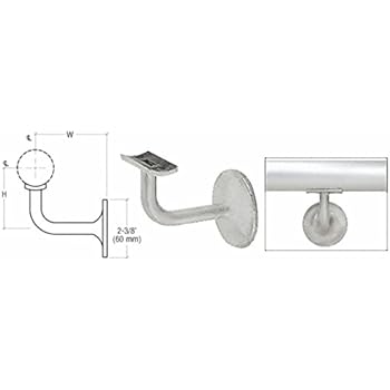 C.R. LAURENCE HR2SWBS CRL Brushed Stainless 2-Way Adjustable Wall ...