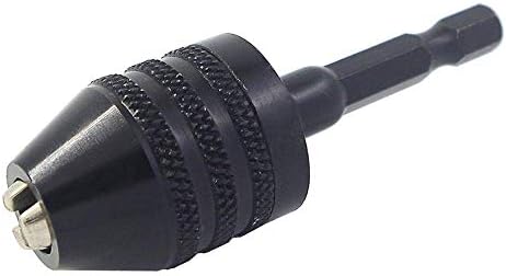 1/4 Inch Hex Shank Keyless Drill Chuck Quick Change Adapter Converter ...