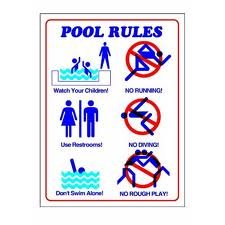 18" x 24" Swimming Pool Rules Sign: Amazon.co.uk: Garden & Outdoors