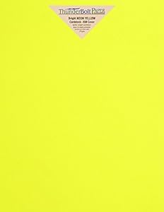 Amazon.com : 50 Bright Neon Yellow Fluorescent Color Cardstock - 8.5" X ...