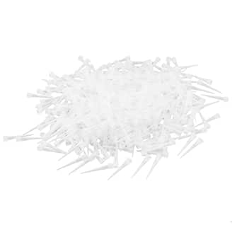uxcell Laboratory Clear White 10UL Lab Liquid Pipette Tips 1000 Pcs ...