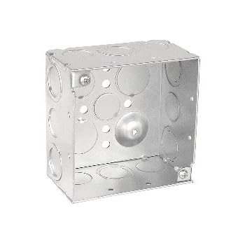 2-1/8 Inch Deep 4 Inch Square Welded Corrugated Steel Wall Box-5 per ...