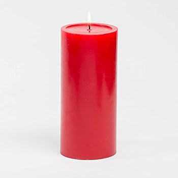 Amazon.com: Yummi 3" x 10" Ruby Red Round Pillar Candles - 3 per Pack ...