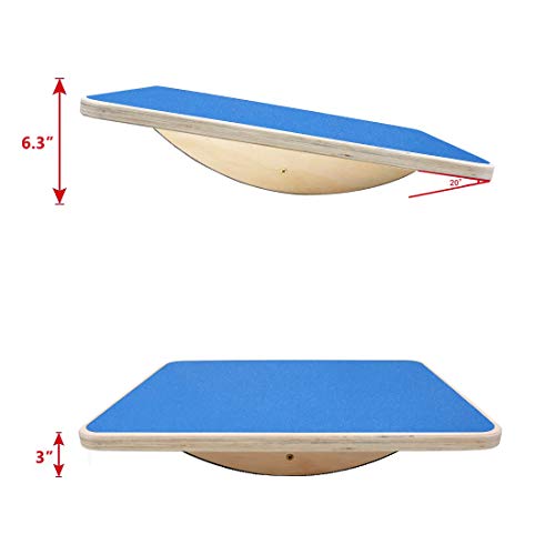 FORLRFIT Professional Wooden Balance Board, Rocker Board-17.” Full Anti ...