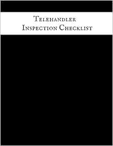 Telehandler Inspection Checklist: Telehandler Record Log Book ...